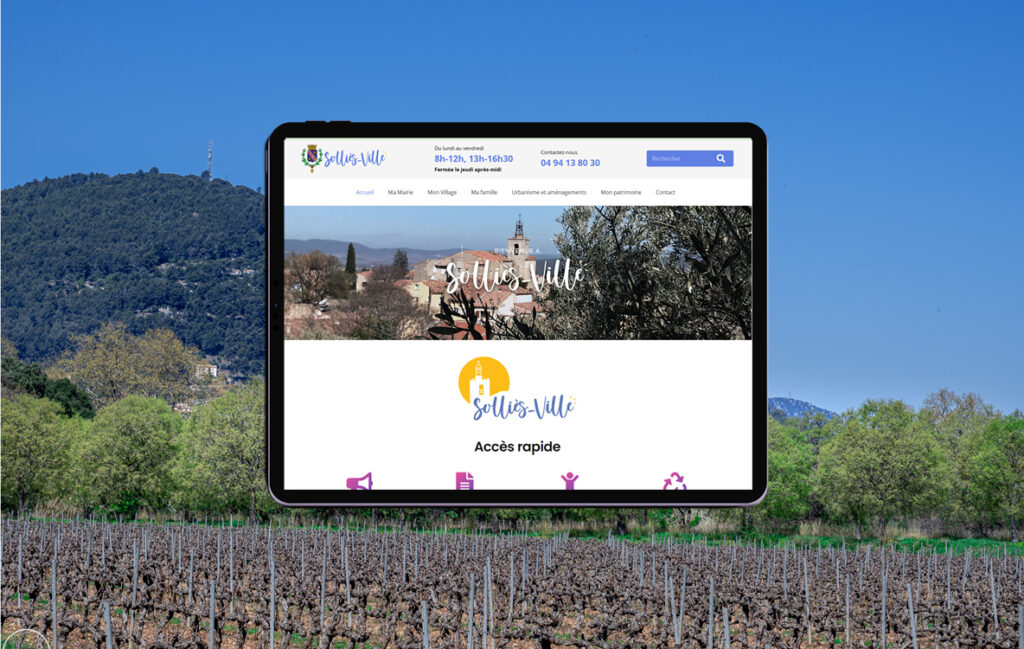 Création site web mairie Solliès-Ville - Agence de communication Toulon - Hyères